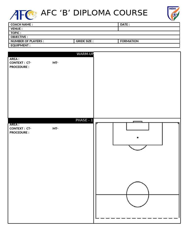 AFC Coaching Diploma Course Outline | PDF