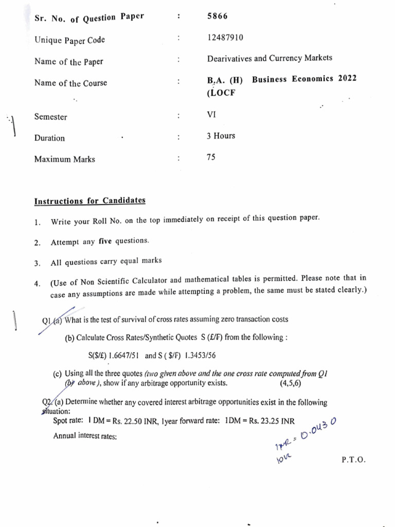 DSE DCM - CBCS 2022 Paper 1 | PDF | Foreign Exchange Market | Economies