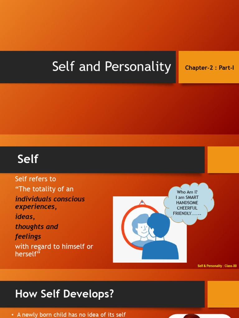 self & personality part 1 | PDF | Self Esteem | Self-Management