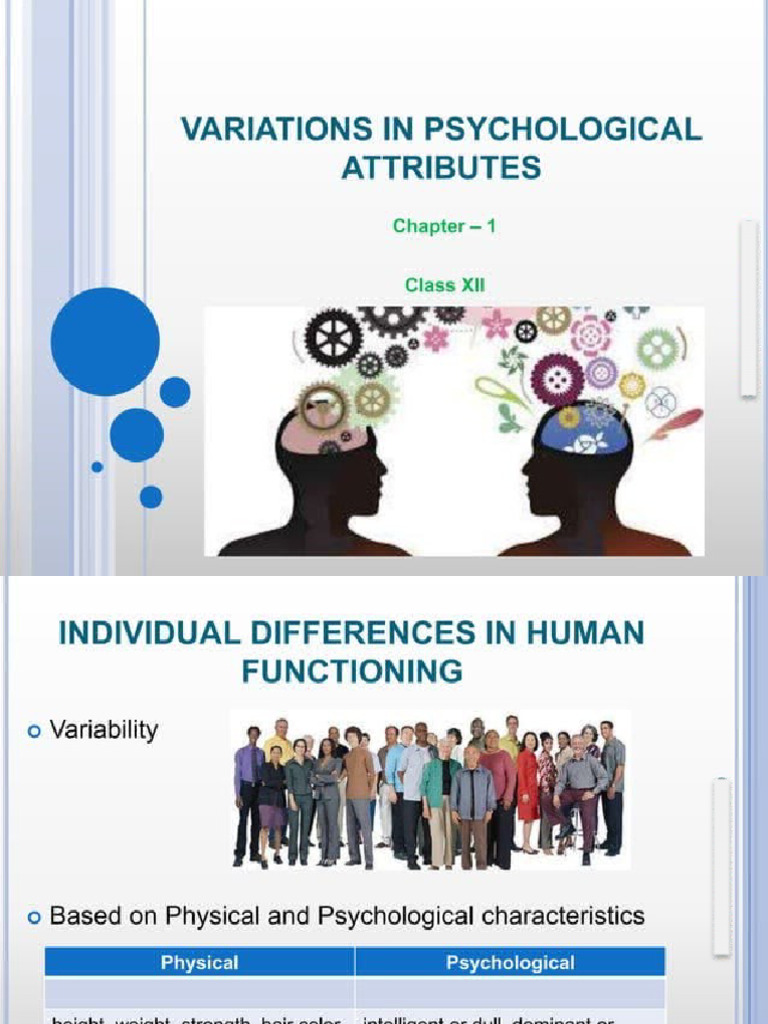 Variations in Psychological Attributes | PDF