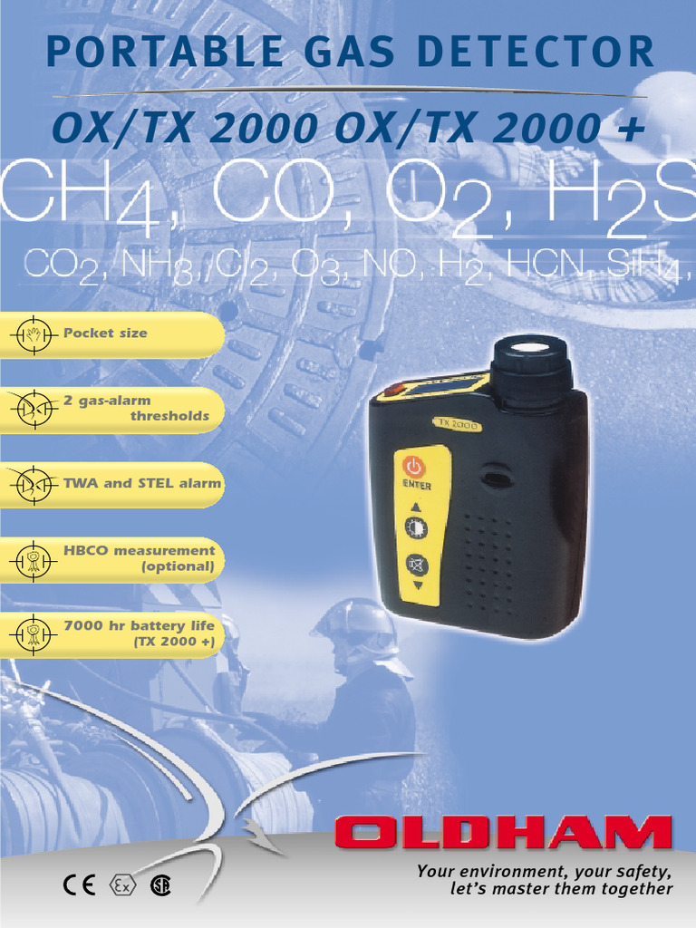 Portable Gas Detector OX/TX 2000 Series | PDF