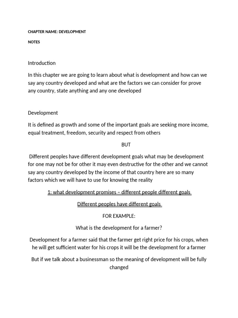 Development class 10 | PDF | Human Development Index | Body Mass Index