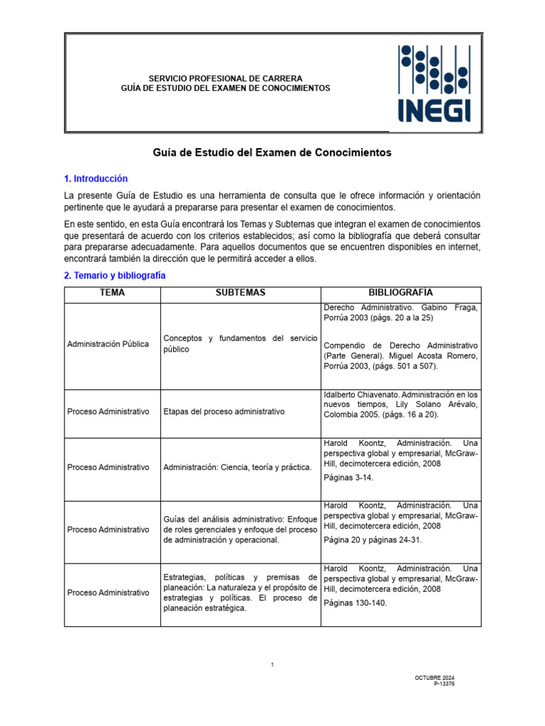 Guía de Estudio Del Examen de Conocimientos: 1. Introducción | PDF