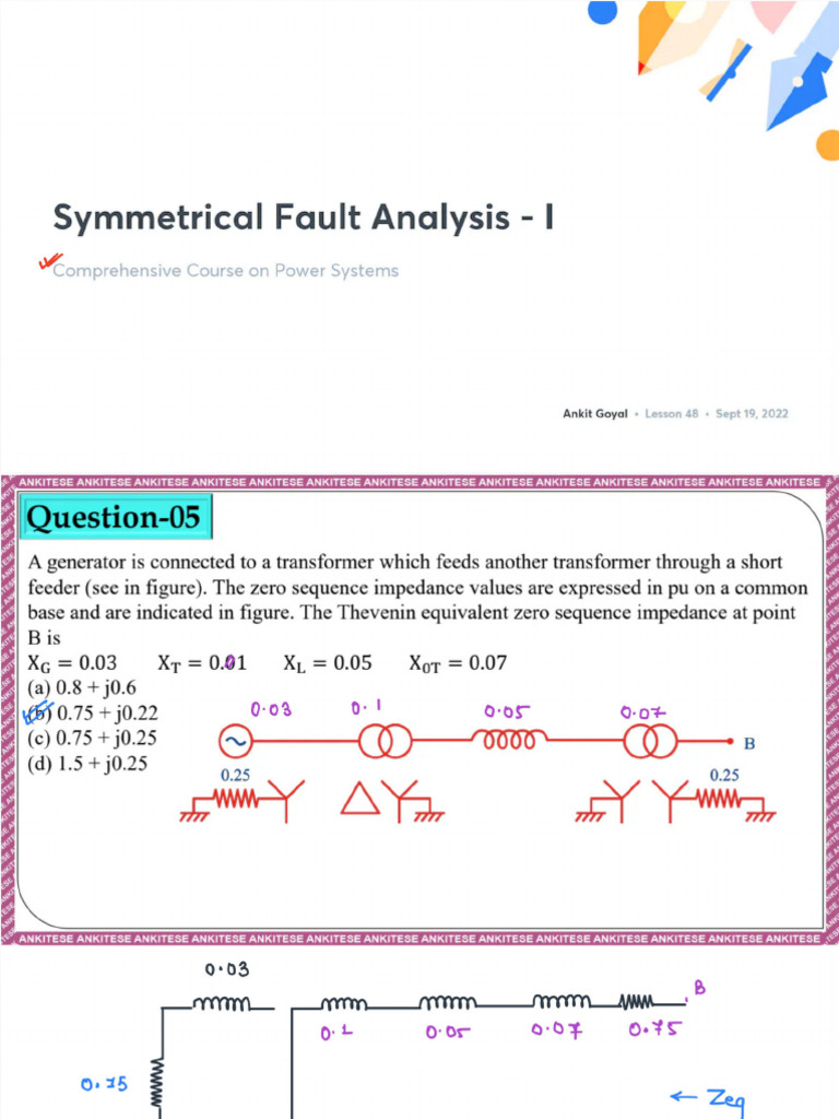 L 44 Symmetrical_Fault_Analysis__I_with_anno | PDF