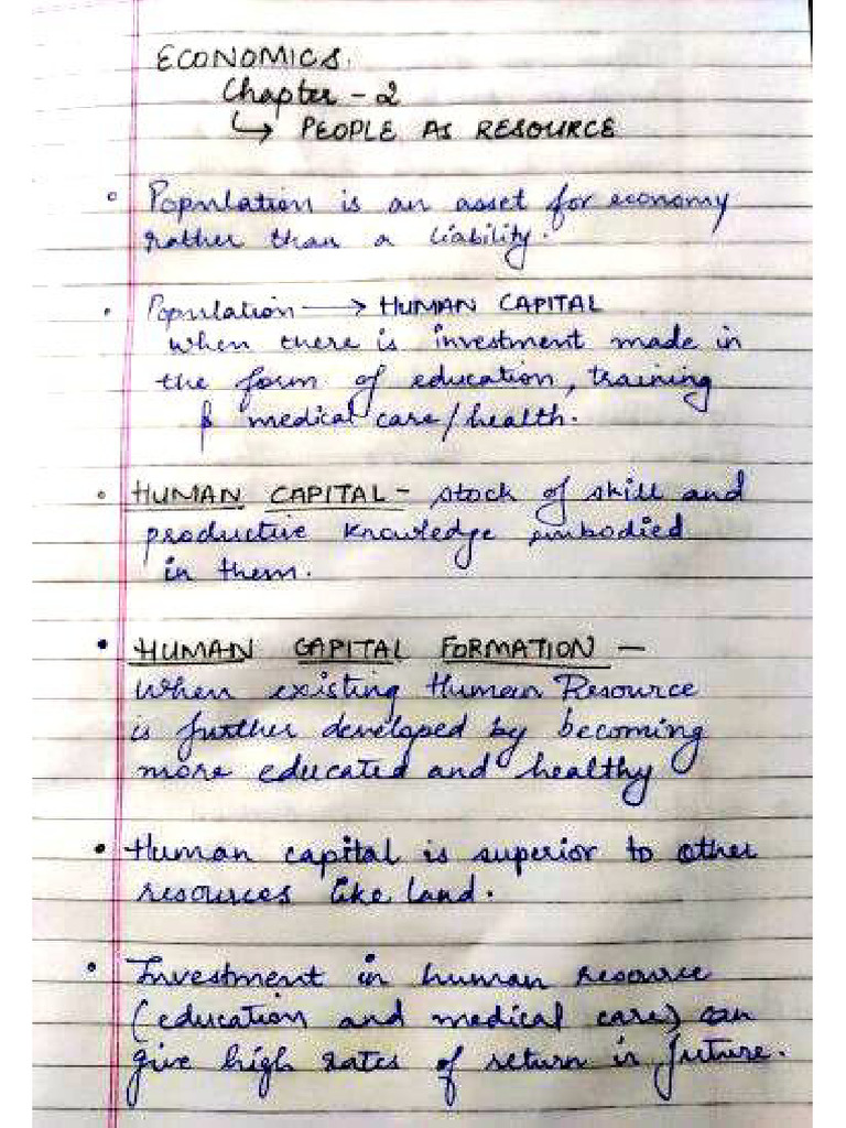 Class 9th Economics Notes , Chapter -2 | PDF