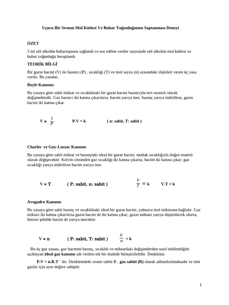 31.10.2022 Deneyi | PDF