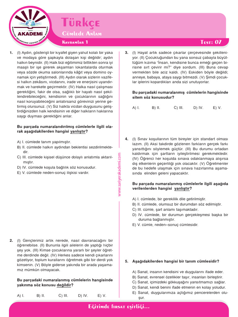 TRK U2 T7 CumledeAnlam | PDF