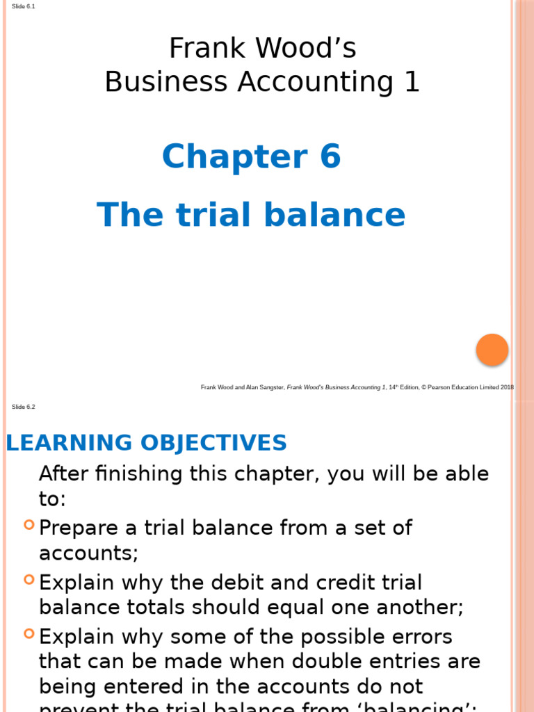 Chap06 Trial Balance | PDF | Debits And Credits | Business