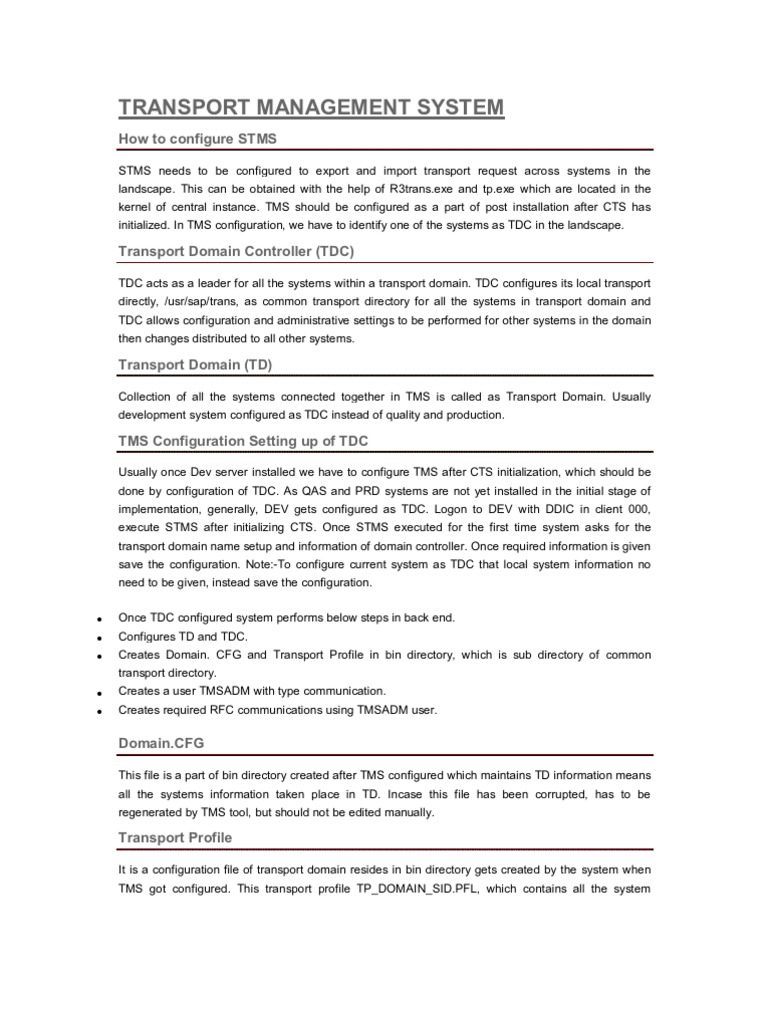 Transport Management System Word Document | PDF | System Software ...