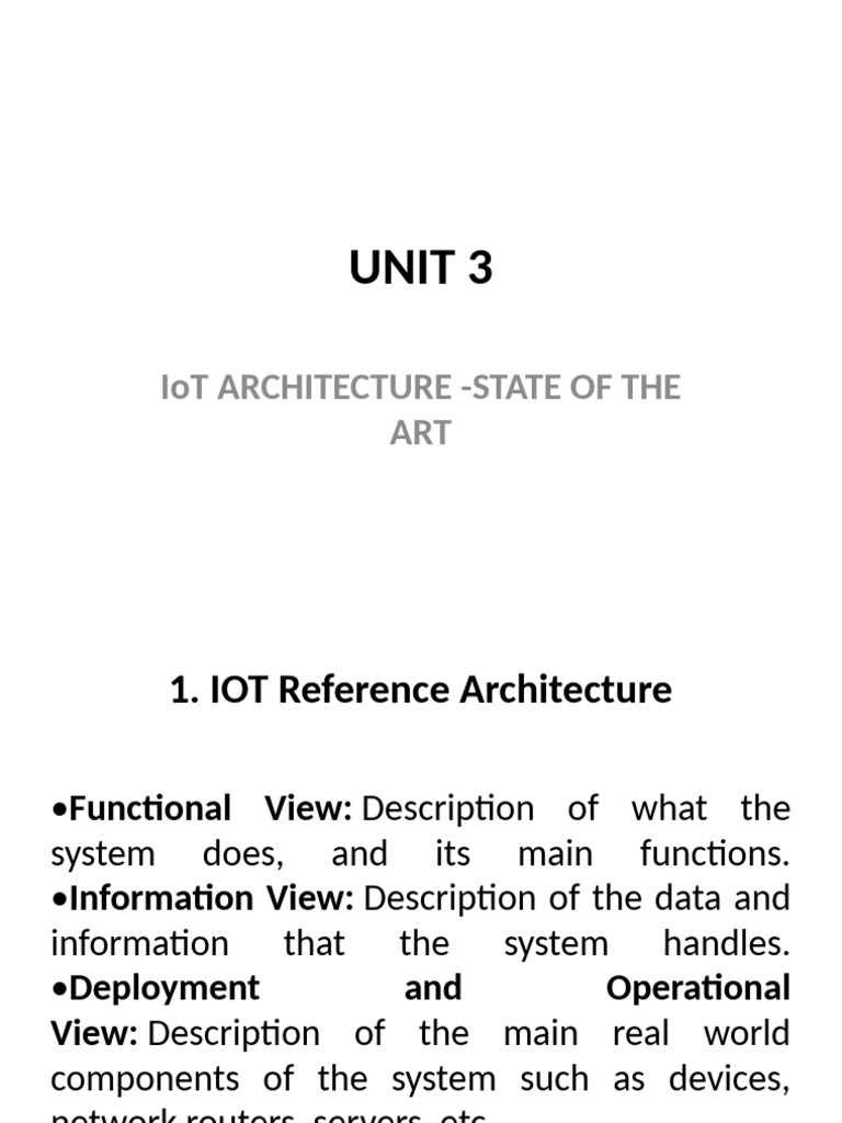 UNIT 3(1) | PDF | Internet Of Things | Computer Network