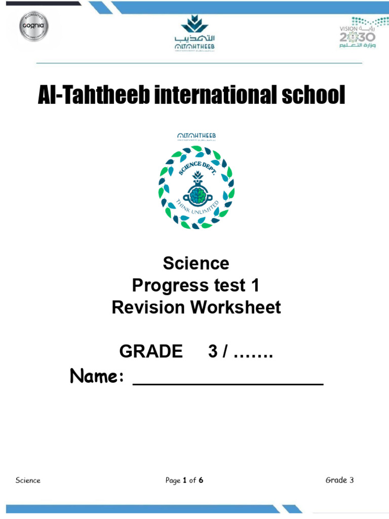 Science Revision Grade3 | PDF | Force | Physics