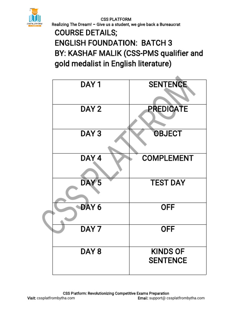Course Outlines | PDF