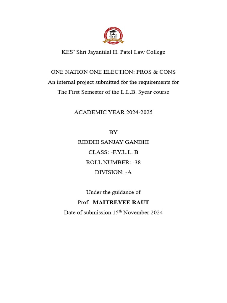 Legal Language Assignment 1 | PDF | Elections | Voter Turnout