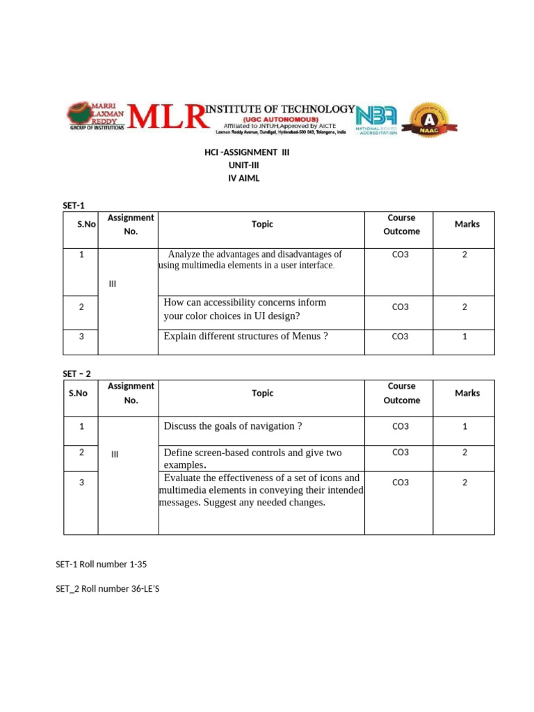 HCI-Assignment-3 AIML | PDF