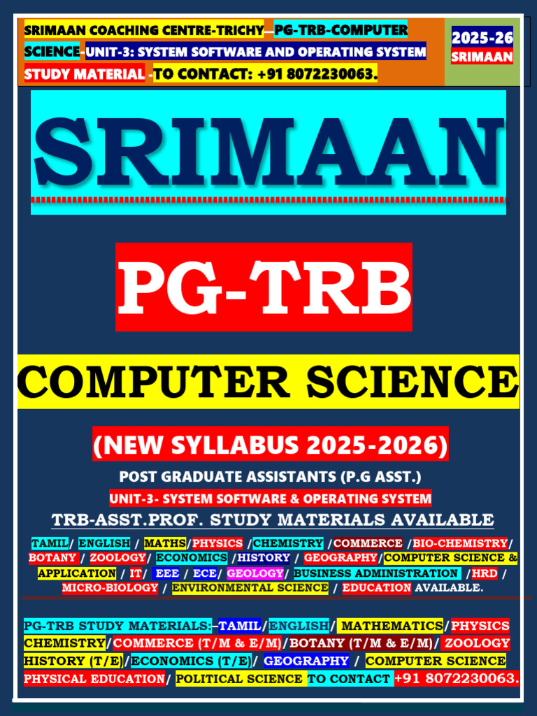 Srimaan: PG-TRB | PDF | Assembly Language | Compiler