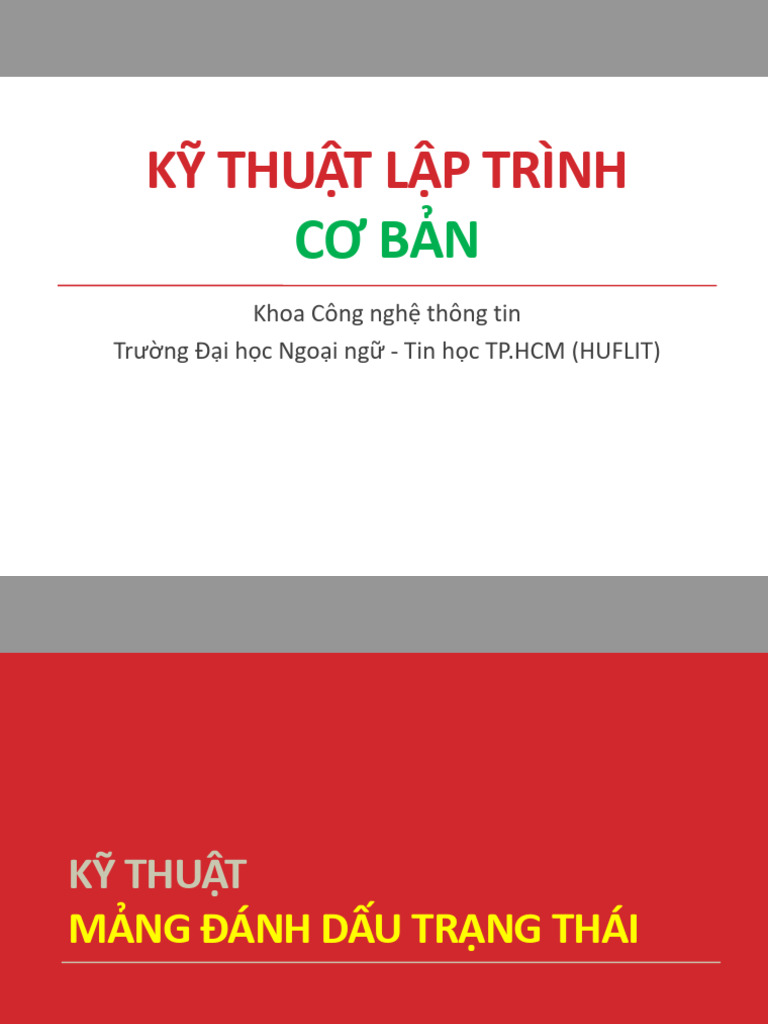 Ky thuat lap trinh - 3. Ky thuat lap trinh co ban 2 | PDF