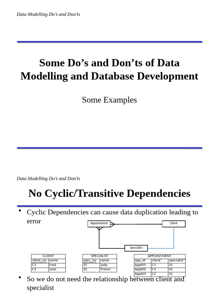 Dos and Donts of Data Modelling | PDF | Databases | Data Model