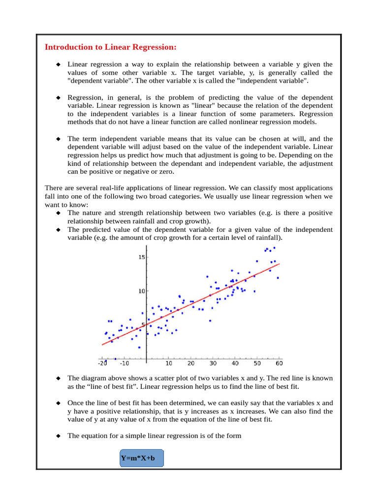 1.5.Linear Regression | PDF | Errors And Residuals | Linear Regression