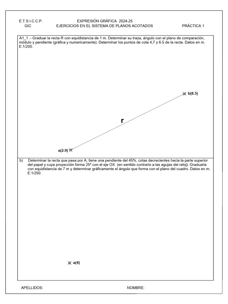 Practica Aula 1 | PDF | Pendiente | Geometría
