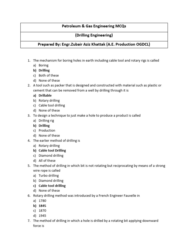 Additional MCQs (1) | PDF | Natural Gas | Petroleum Reservoir