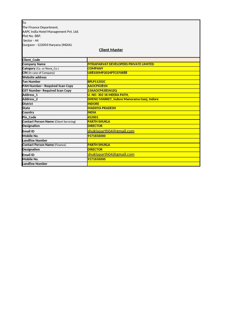 Client Registration Form - Newtech Buildhome Private Limted (2) | PDF