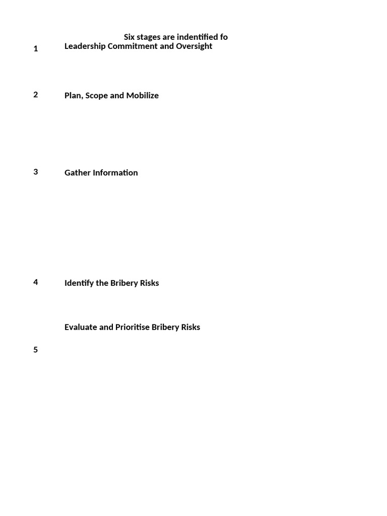 Bribery Risk Assessment Template | PDF | Bribery | Corruption