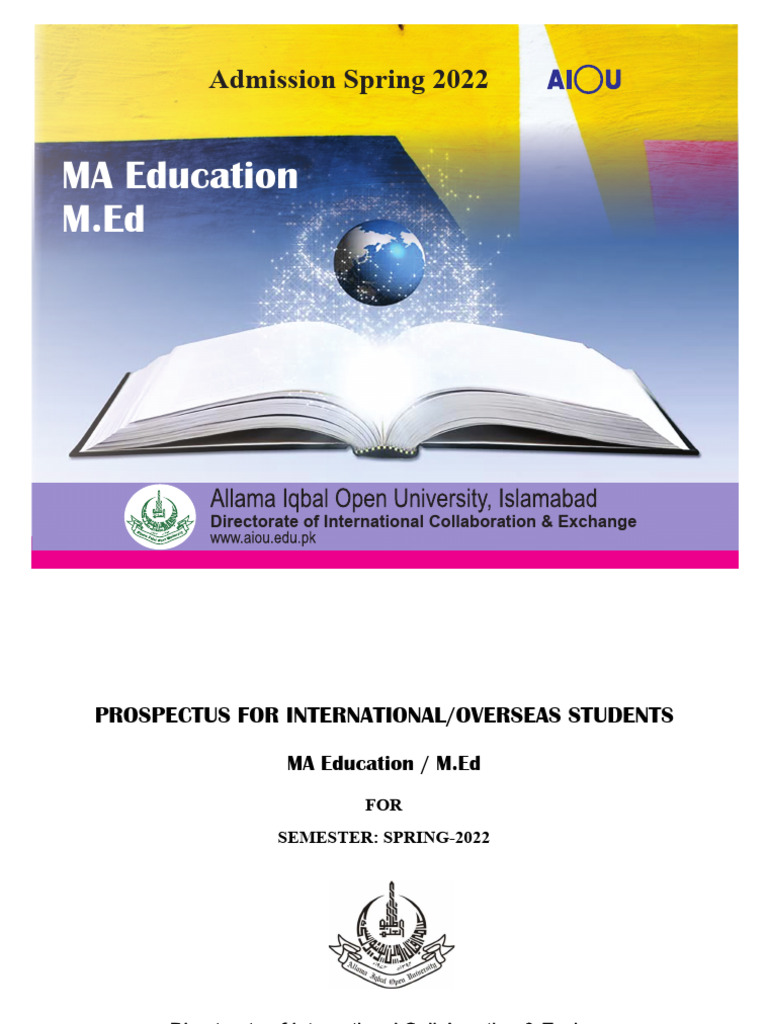M.AEducation_M.Ed_Final | PDF | Course Credit | Academic Degree