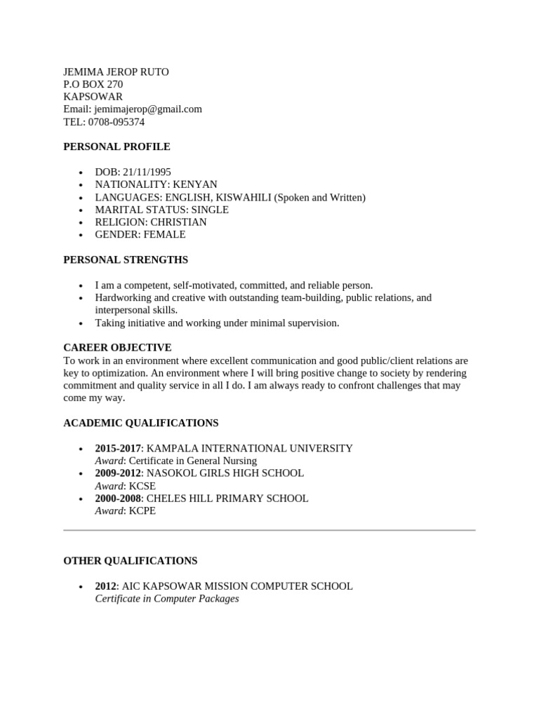 JEMIMA JEROP RUTO | PDF