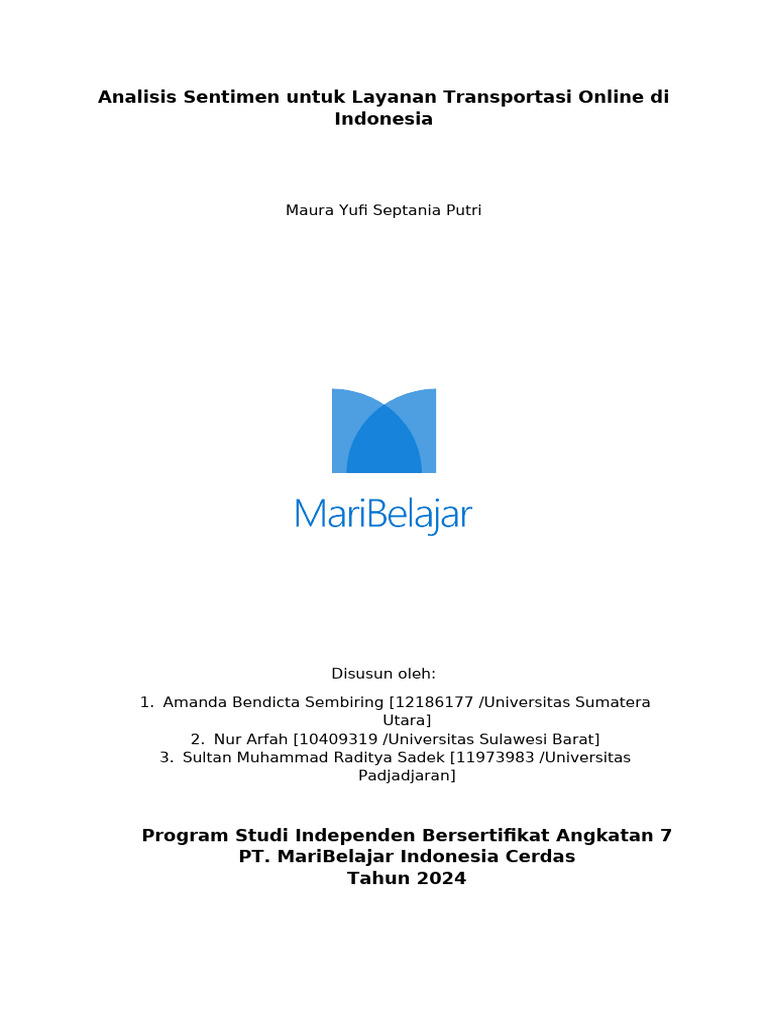 Template Dokumen Capstone Project MSIB 7 | PDF