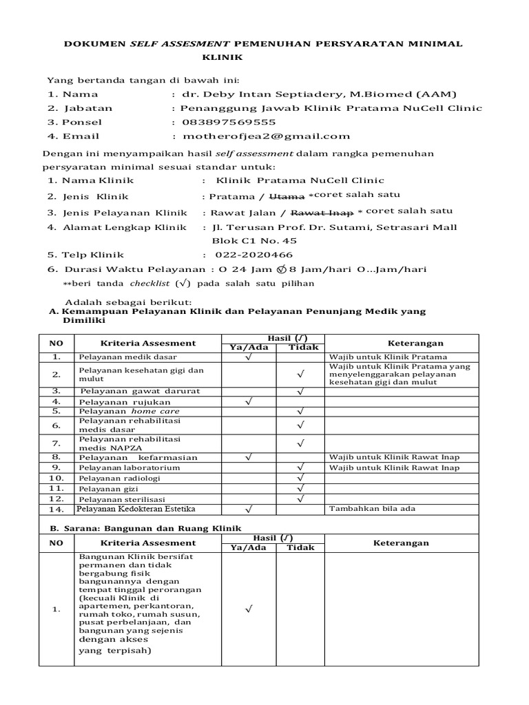 Self Assessment | PDF