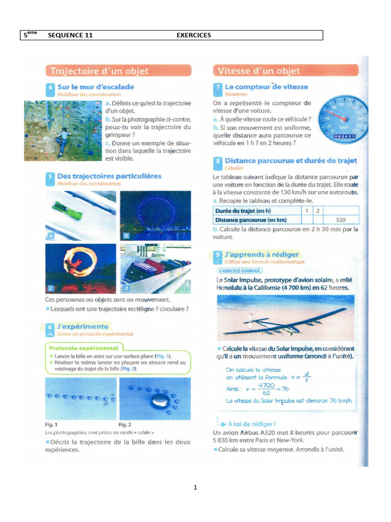 5eme Seq11 Exercices | PDF