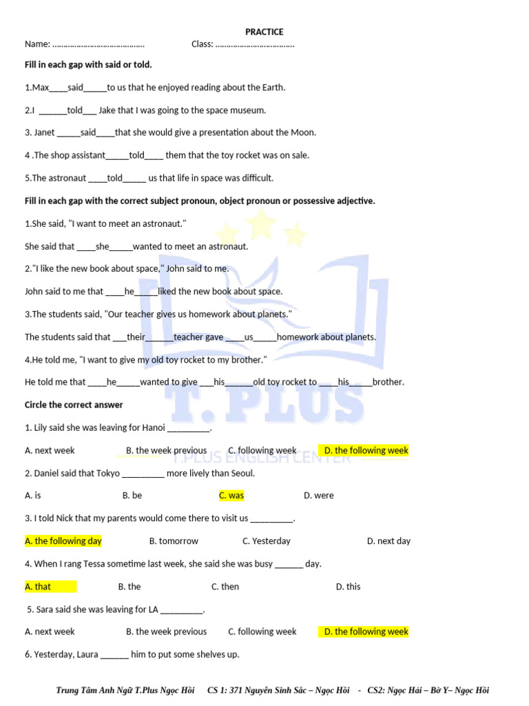 BÀI TẬP 8BY T2 | PDF | Linguistic Morphology | Syntax