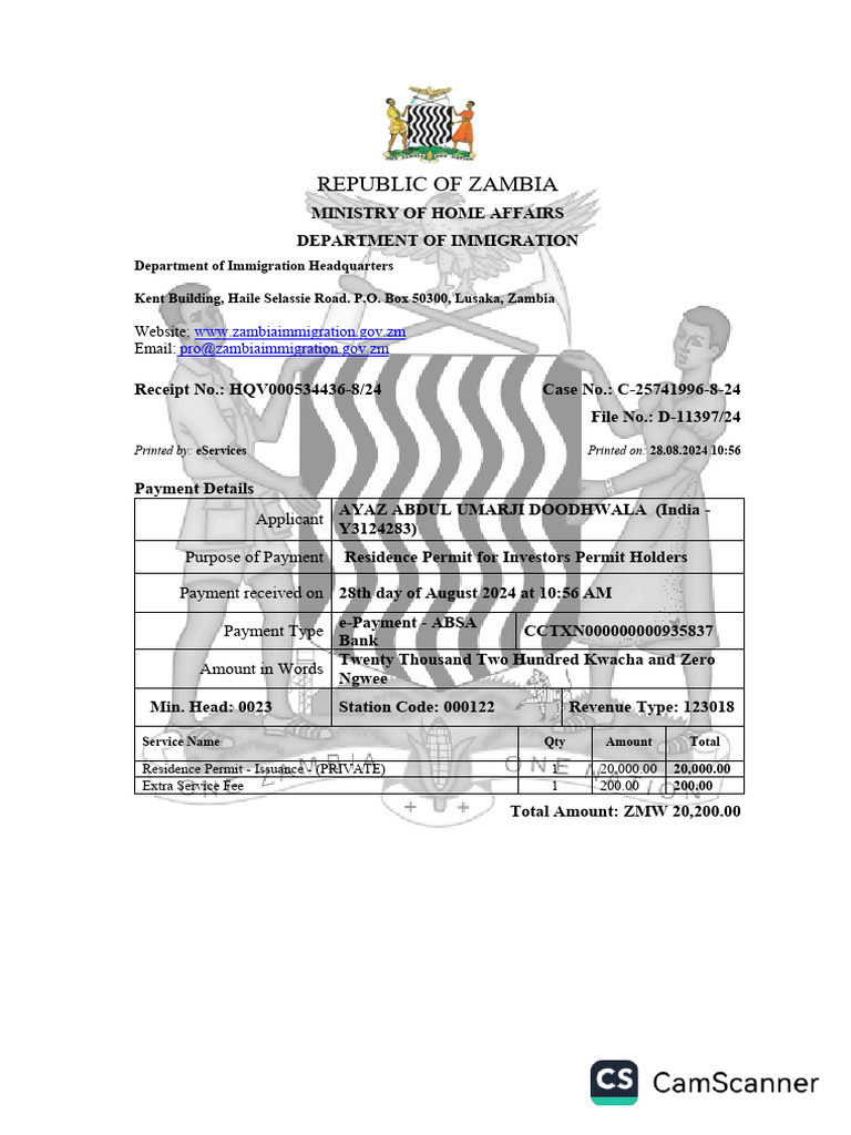 Permit Receipt | PDF