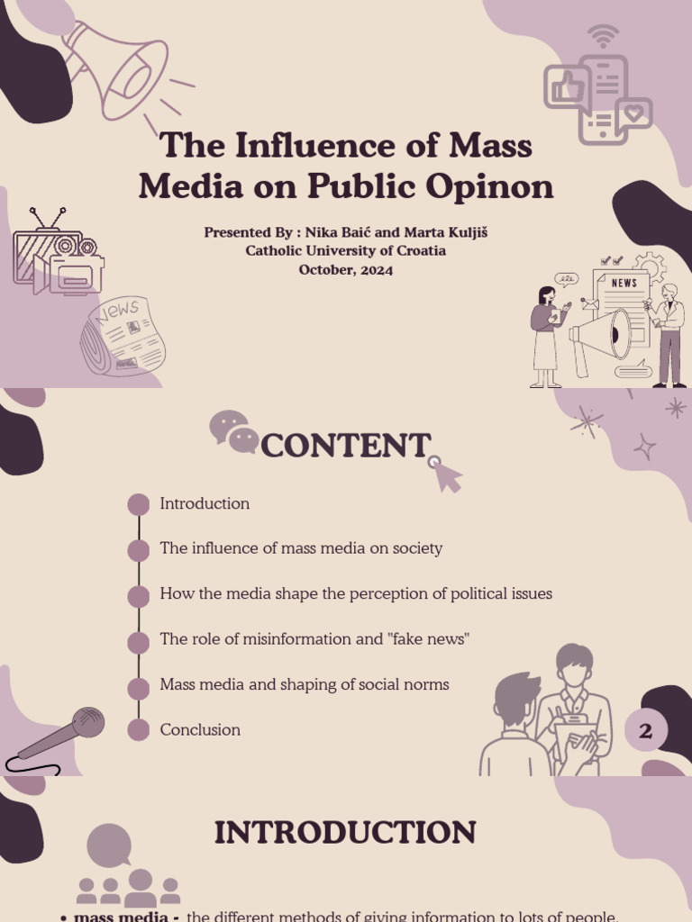 The Influence of Mass Media On Public Opinon PDF | PDF | Public Opinion ...