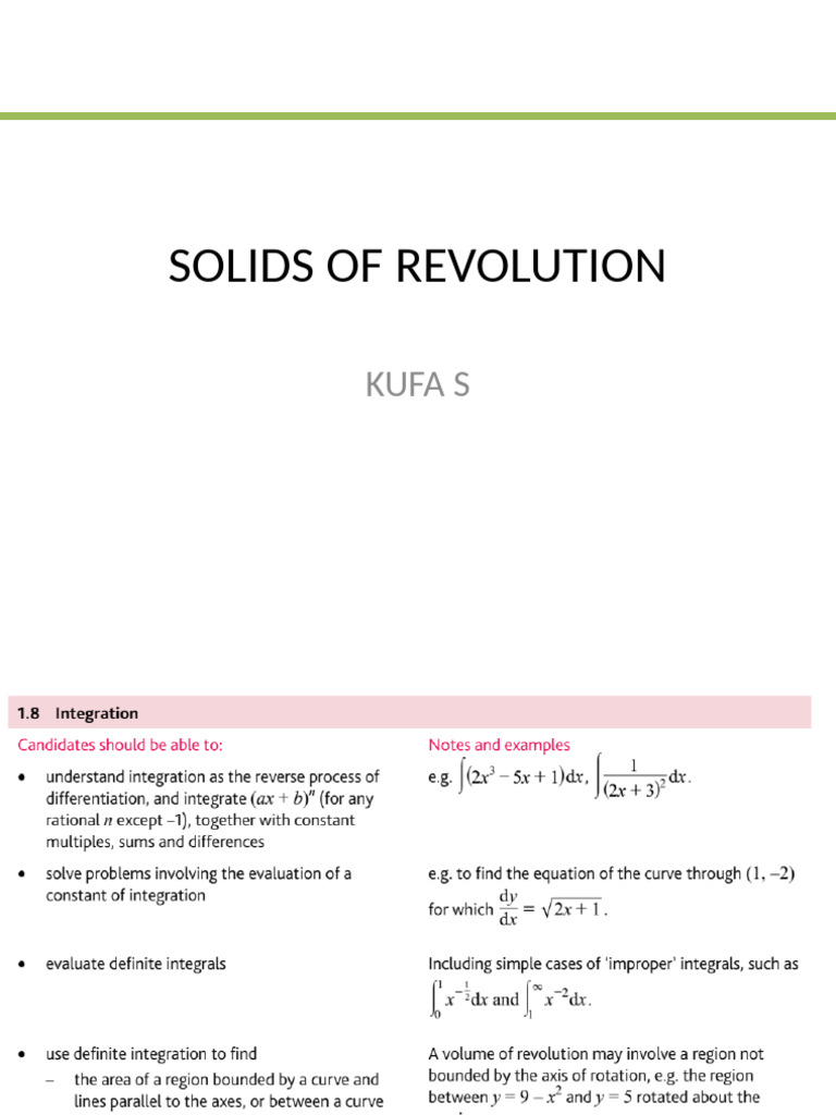 Solids of Revolution | PDF