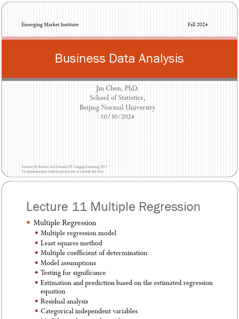 11bda | PDF | Errors And Residuals | Regression Analysis