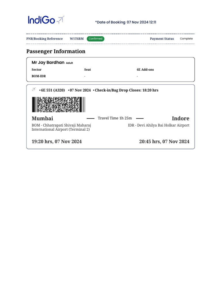 Itinerary | PDF