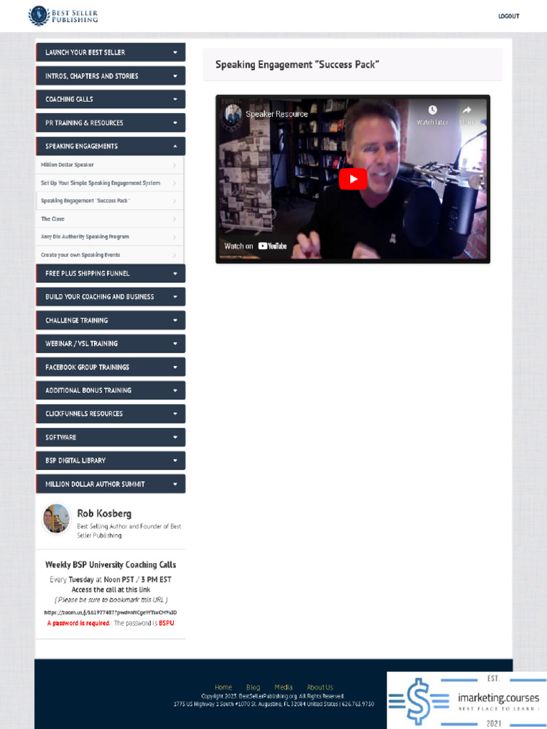 03-Speaking Engagement Success Pack | PDF