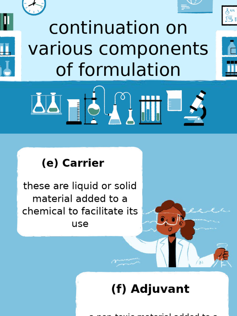 Continuation On Various Components of Formulation | PDF