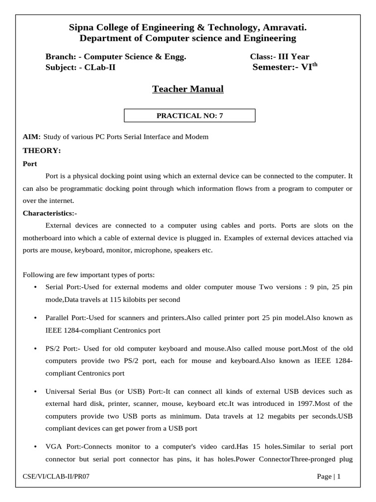 Pract 7 | PDF | Usb | Modem