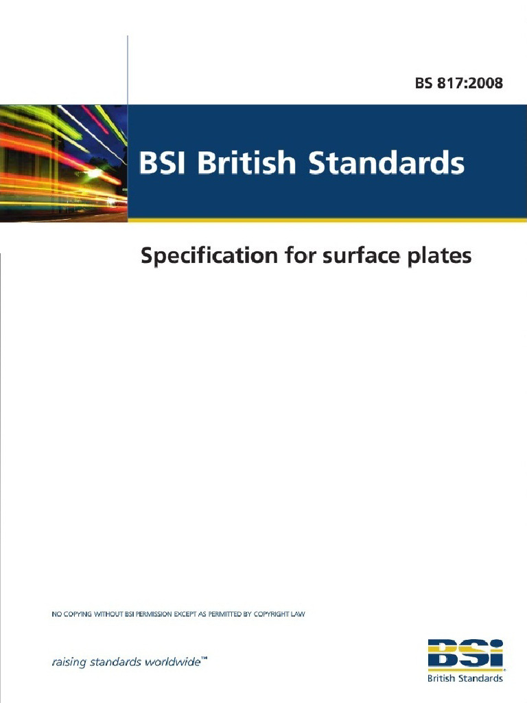 BS 817-2008 Specification For Surface Plates | PDF