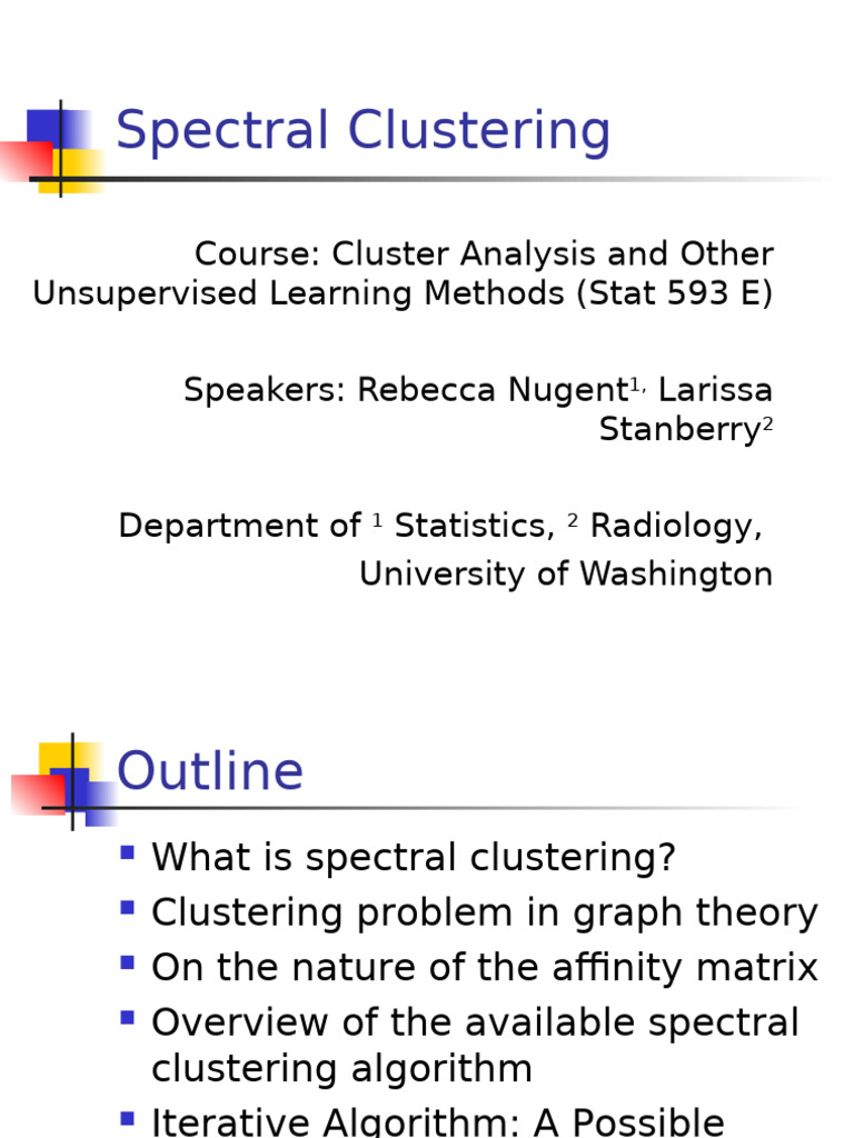 Spectral Clustering 2 | PDF | Matrix (Mathematics) | Eigenvalues And Eigenvectors