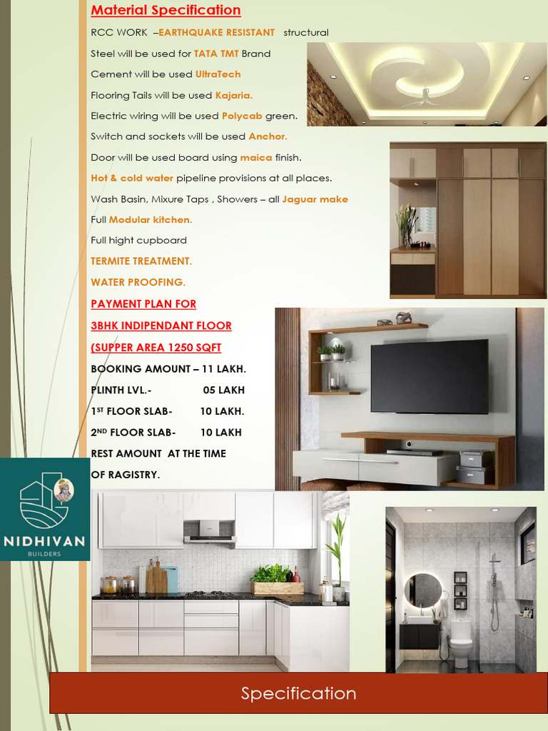 Payment Plan For 3bhk Indipendent Floor | PDF