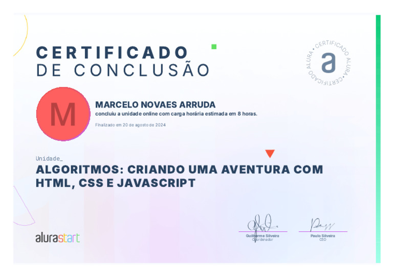 MARCELO NOVAES ARRUDA - Unidade Algoritmos - Criando Uma Aventura Com HTML, CSS e JavaScript ...