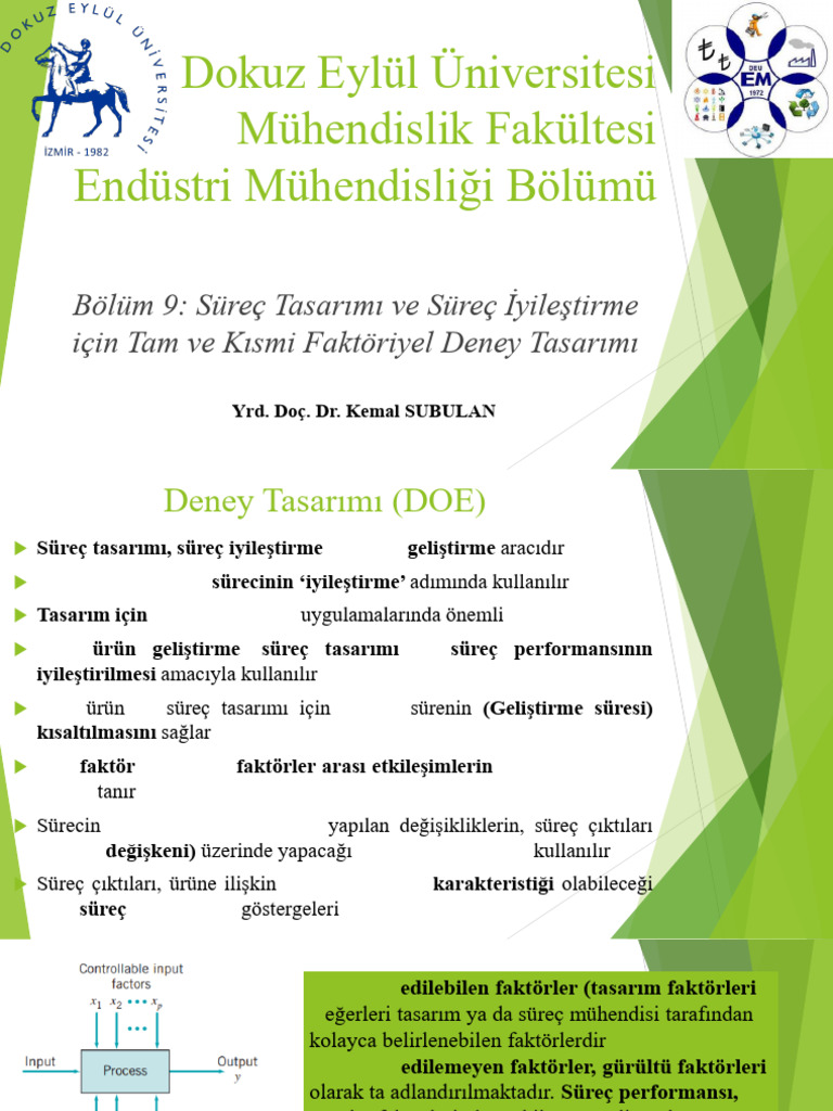 Kalite Planlama Kontrol Week9 KS | PDF