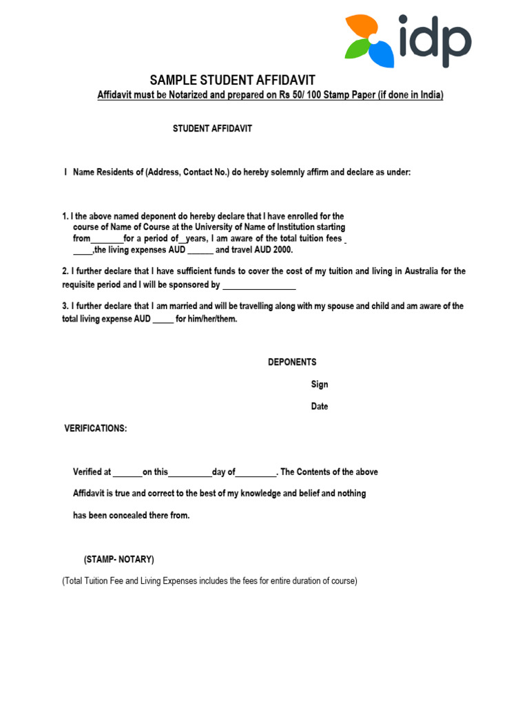Affidavit Format 2 | PDF | Affidavit | Notary Public