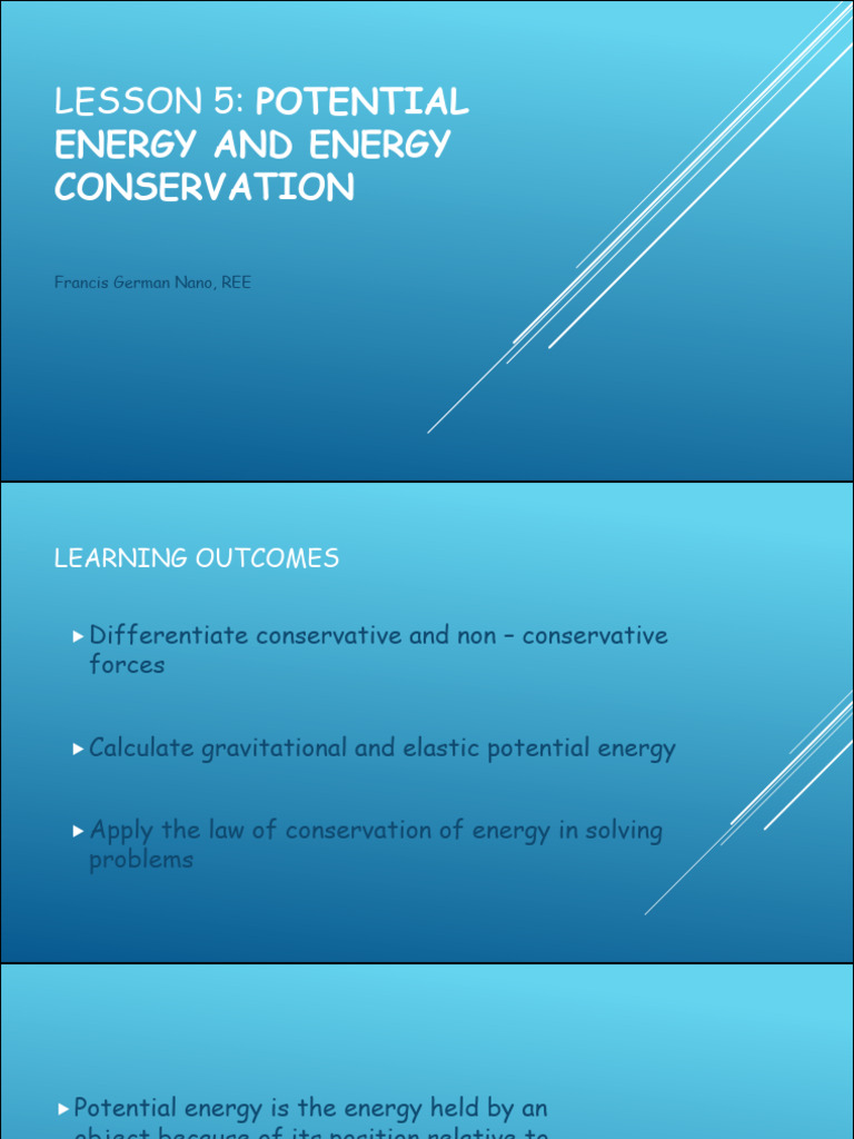 Potential Energy and Energy Conservation - NWC | PDF
