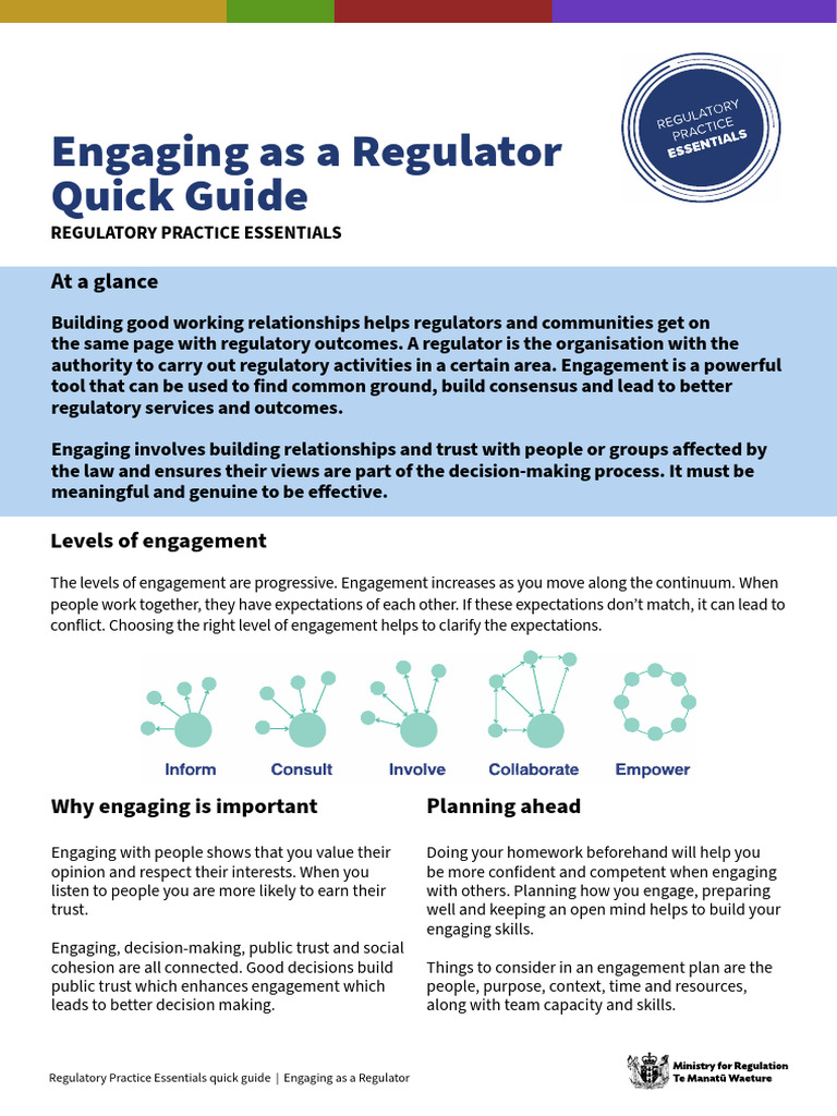 RPE Quick Guide Engaging As A Regulator | PDF | Risk | Decision Making