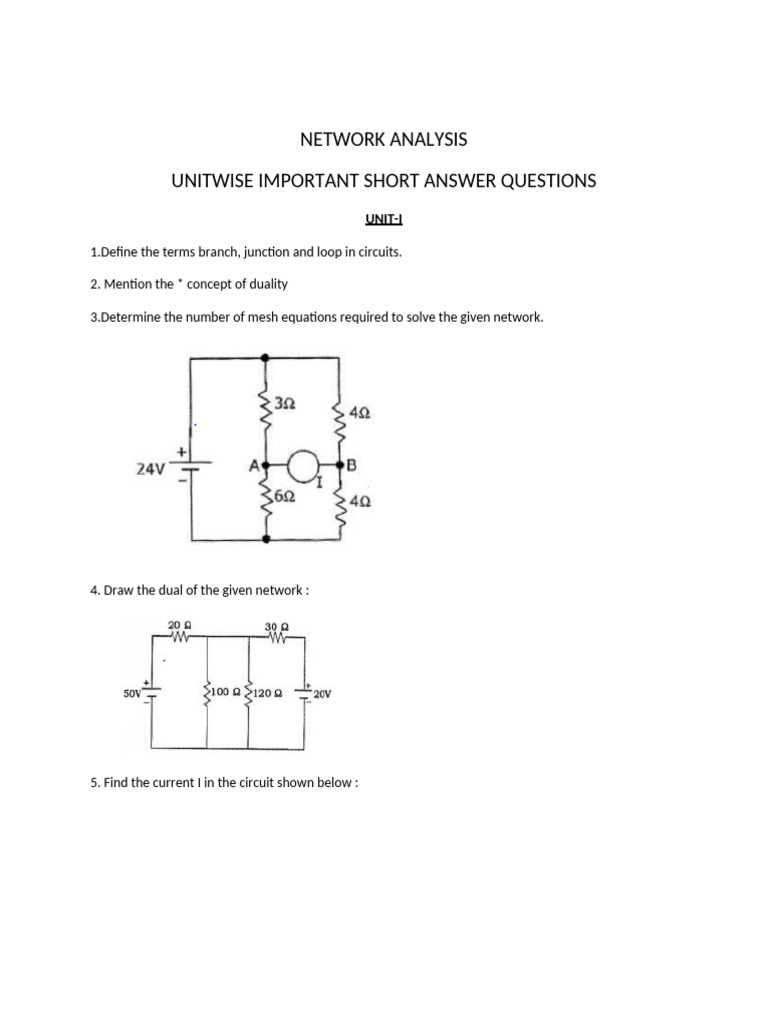 Na Unit Wise Short Questons | PDF