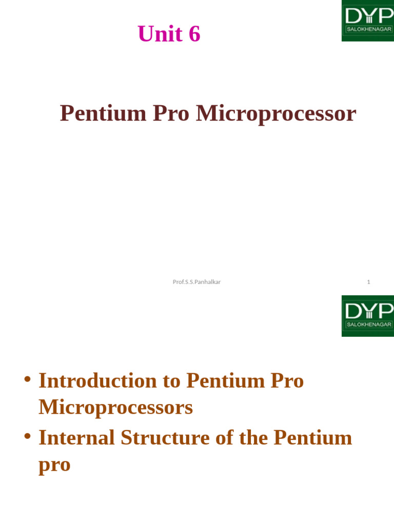 Pentium Pro Microprocessor Guide | PDF
